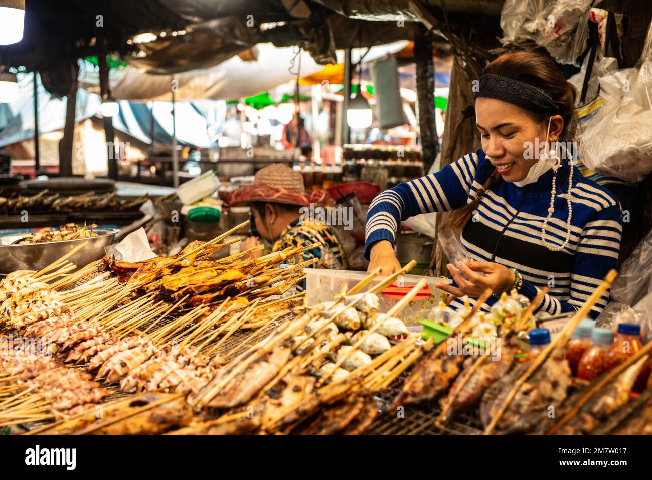 Cambodia, Street Market Stock Photo - Alamy