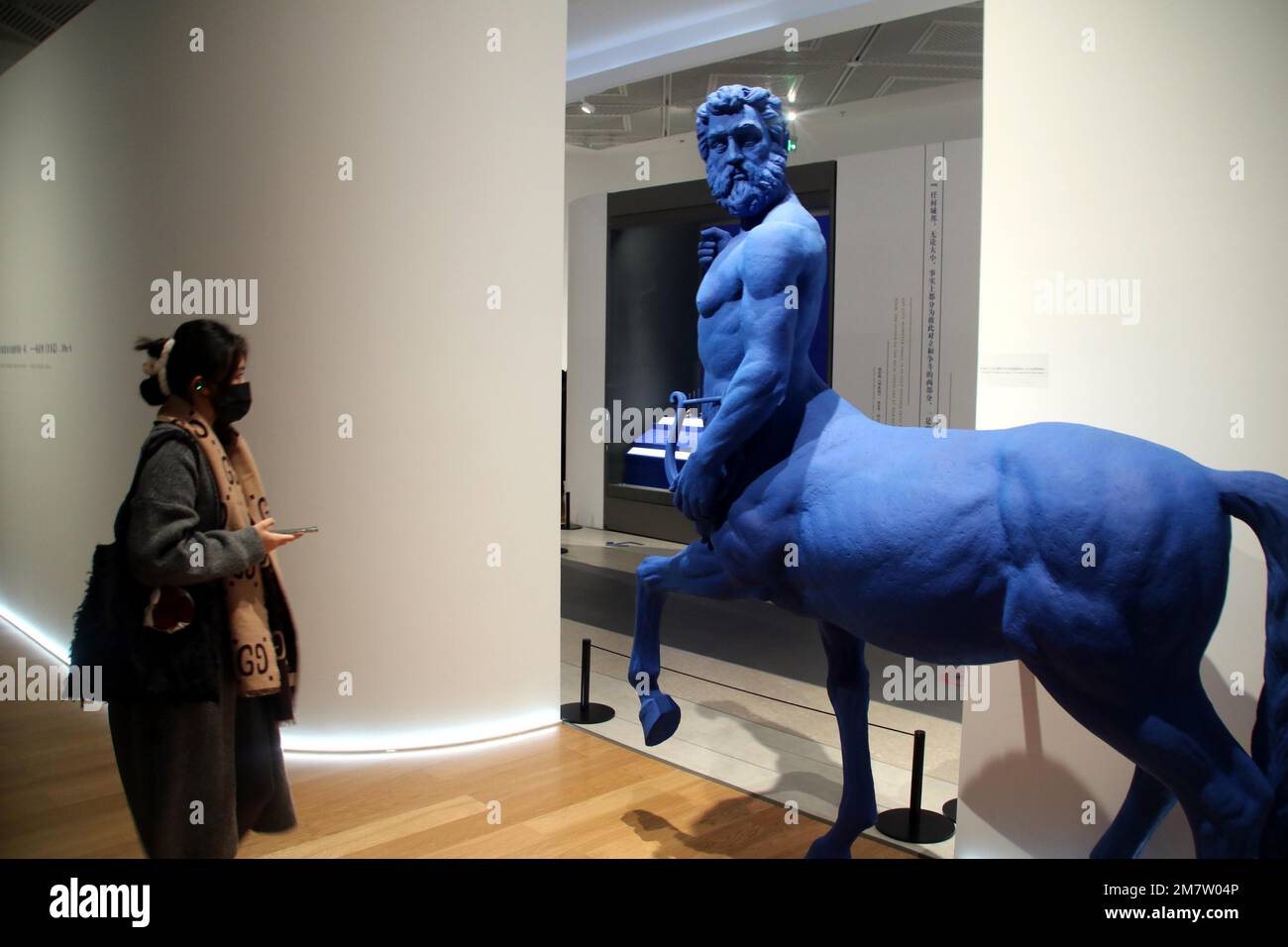 Visitors visit the special exhibition of Ancient Greeks of the British ...