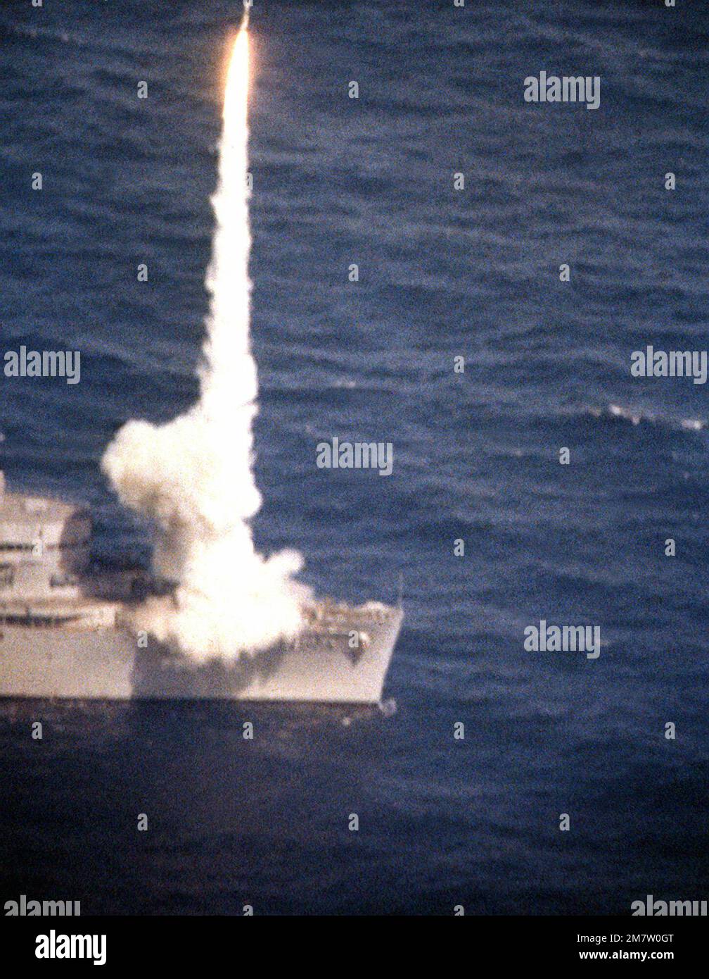 An Aegis missile is launched from a vertical launch system (VLS) aboard ...