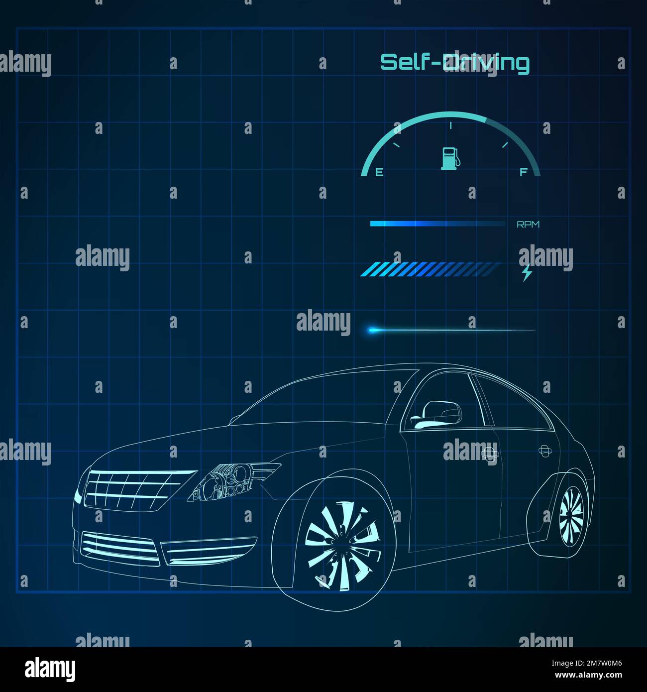 Blue sedan automotive design vector Stock Vector Image & Art - Alamy