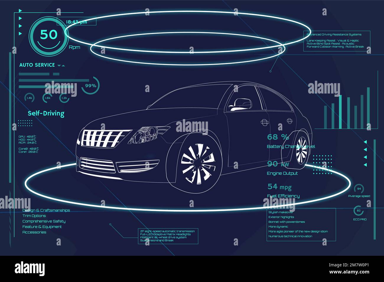 Self drive car color Stock Vector Images - Alamy