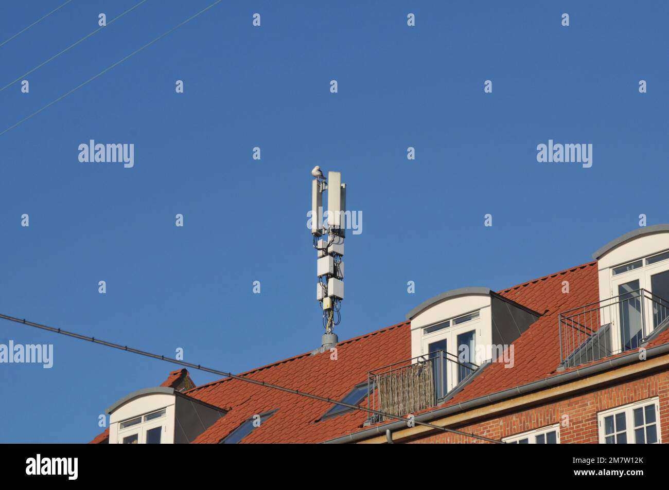 Copenhagen/Denmark/10 January 2023/ Sirens placed on danish roofs in ...