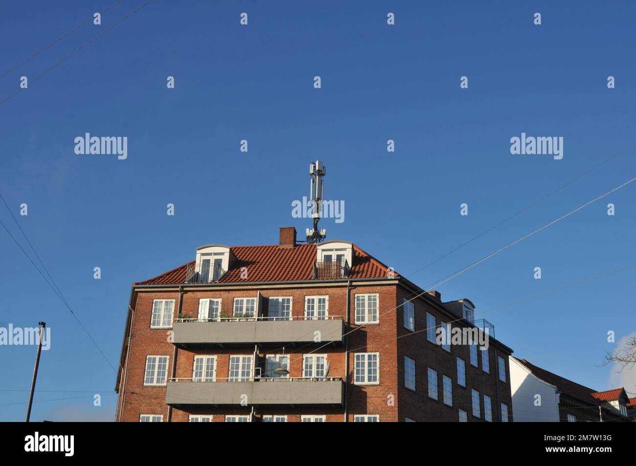 Copenhagen/Denmark/10 January 2023/ Sirens placed on danish roofs in ...