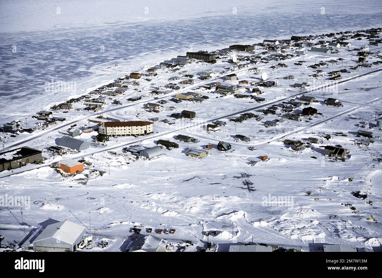 Aerial view of the air station taken from an A-10 Thunderbolt II ...