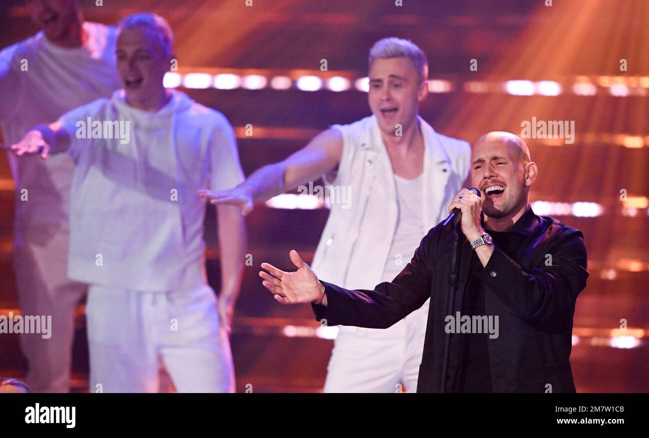 Leipzig, Germany. 22nd Oct, 2022. German singer Oli.P is on stage ...