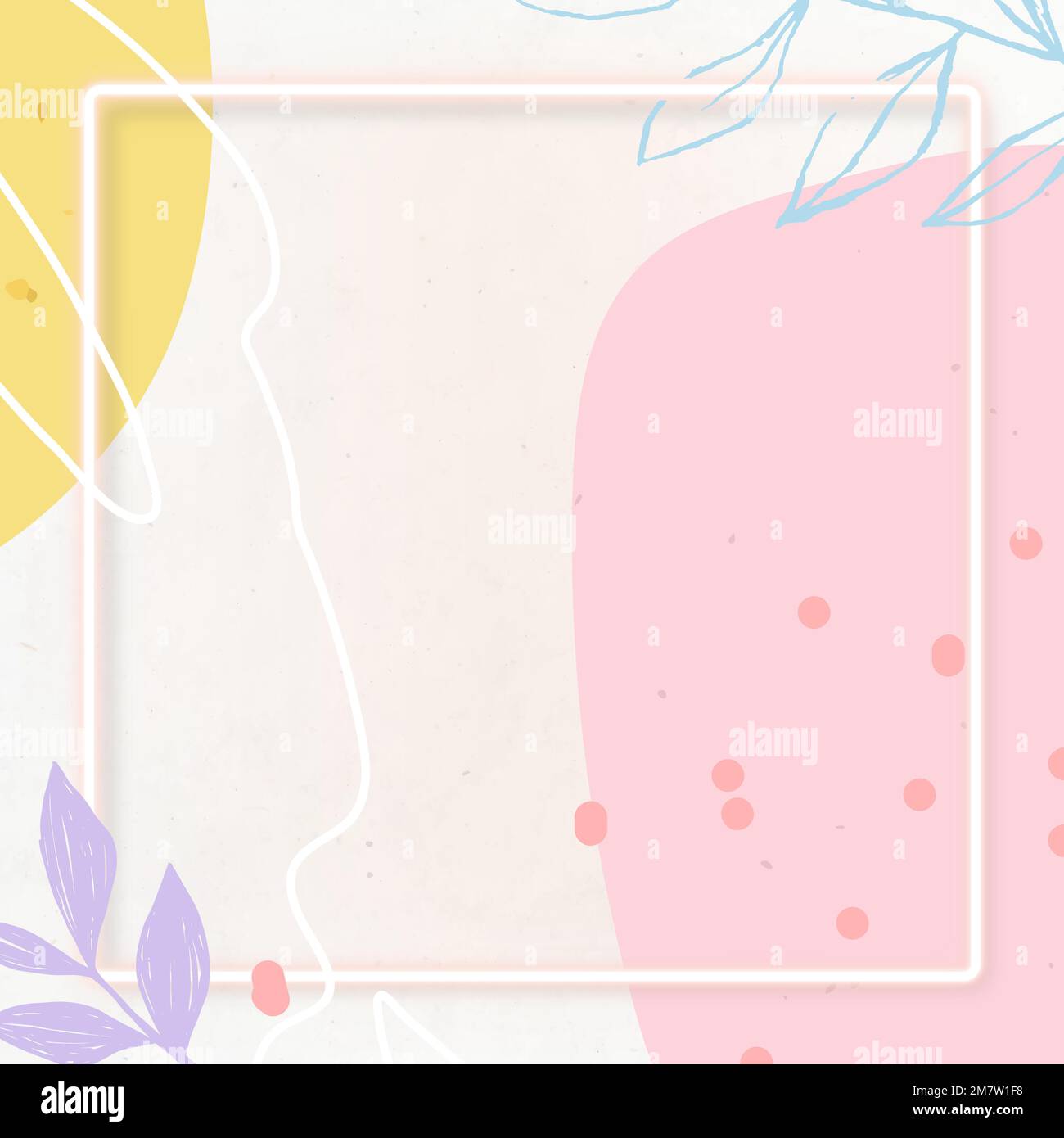 Frame on Memphis patterned background vector Stock Vector Image & Art ...