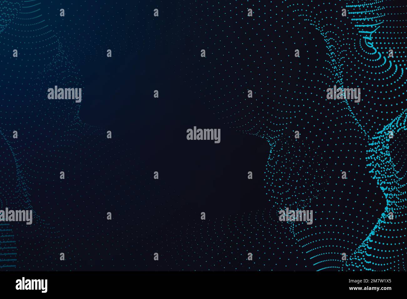 Blue 3d particle wave on a dark blue background vector Stock Vector ...