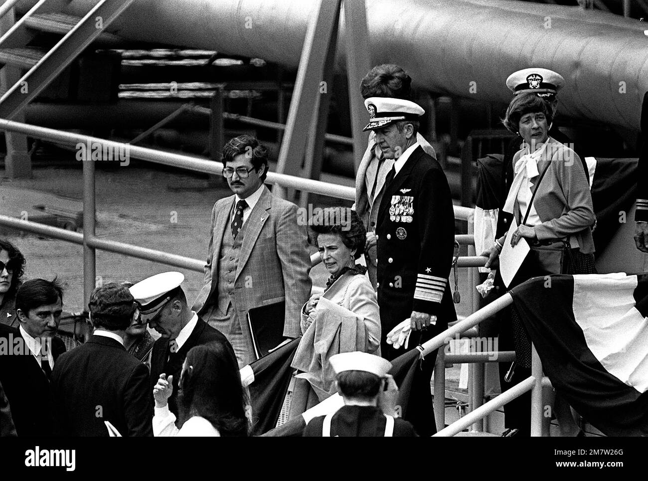 ADM Thomas B. Hayward, chief of naval operations, center of photo, and ...