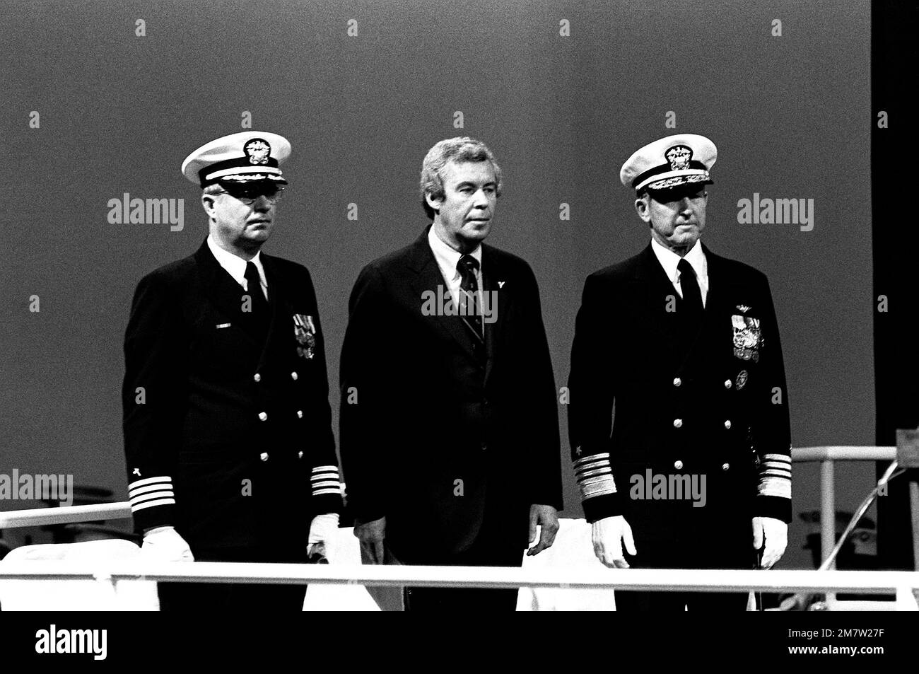 From left to right, CAPT Richard L. Martin, commanding officer of the ...