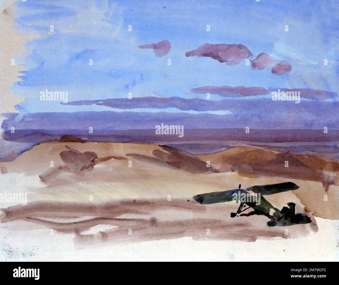 Artwork: "A German Observation Plane In Russia" Artist: Unknown ...