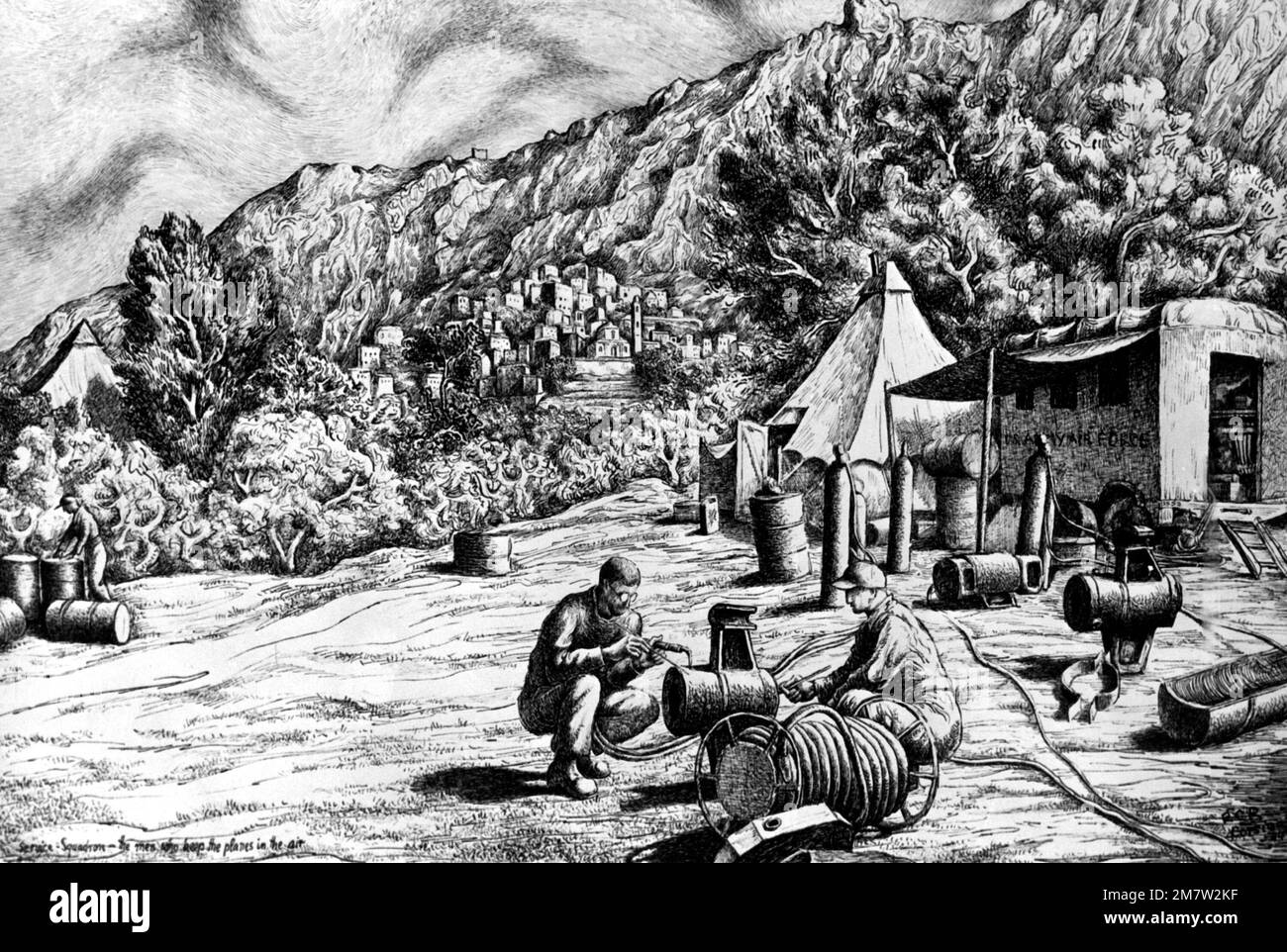 Artwork: "Service Squadron" Artist: Rudolph Von Ripper. Country ...