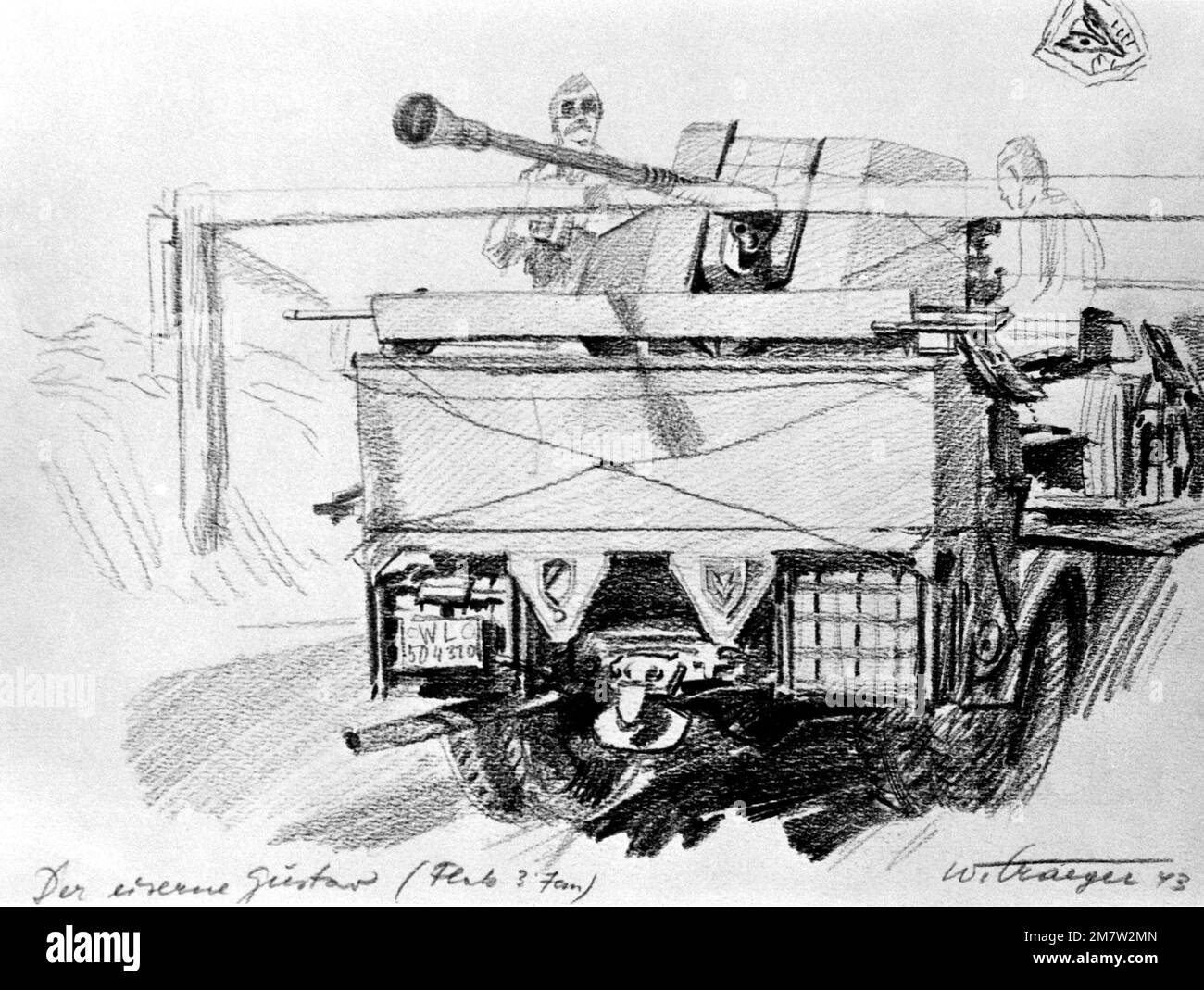 Artwork: "Mobile Flak Gun - Charkov Airfield" Artist: W. Traeger ...