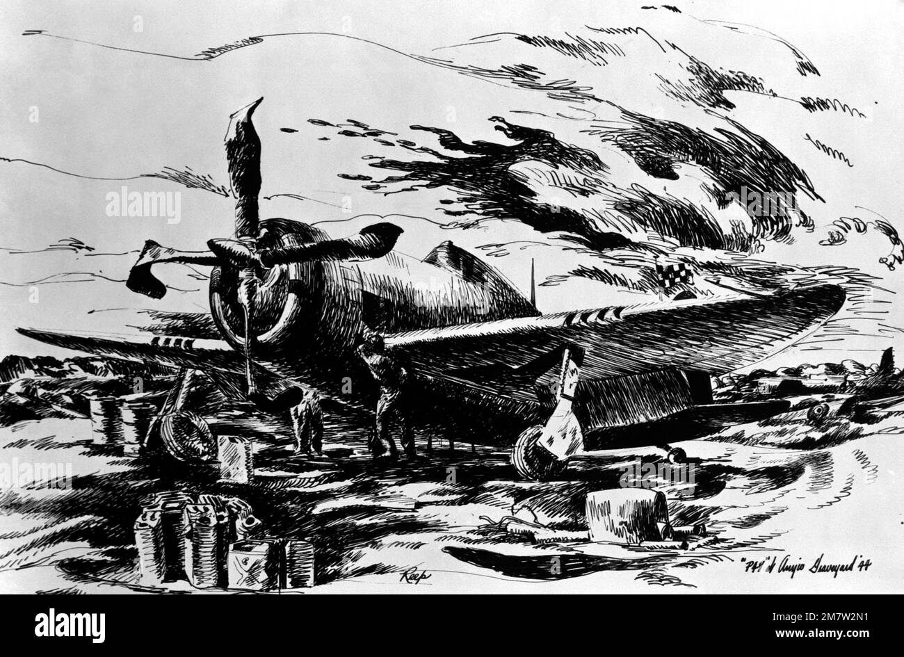 Artwork: "P-47 for Salvage 8 Anzio"- Artist: Edward Reep. Country ...