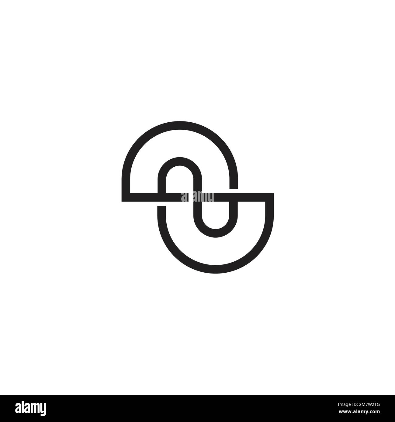 letter n infinity thin line geometric logo vector Stock Vector Image ...