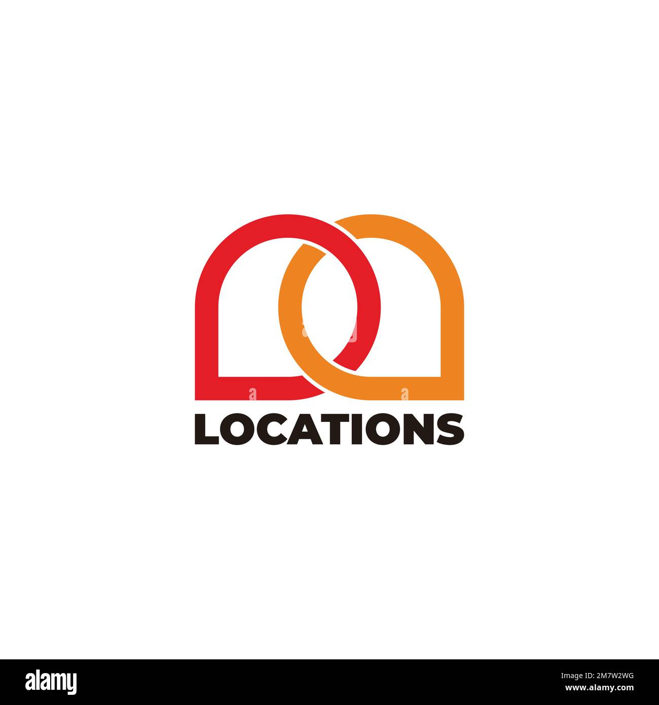 letter m pin location colorful logo vector Stock Vector Image & Art - Alamy