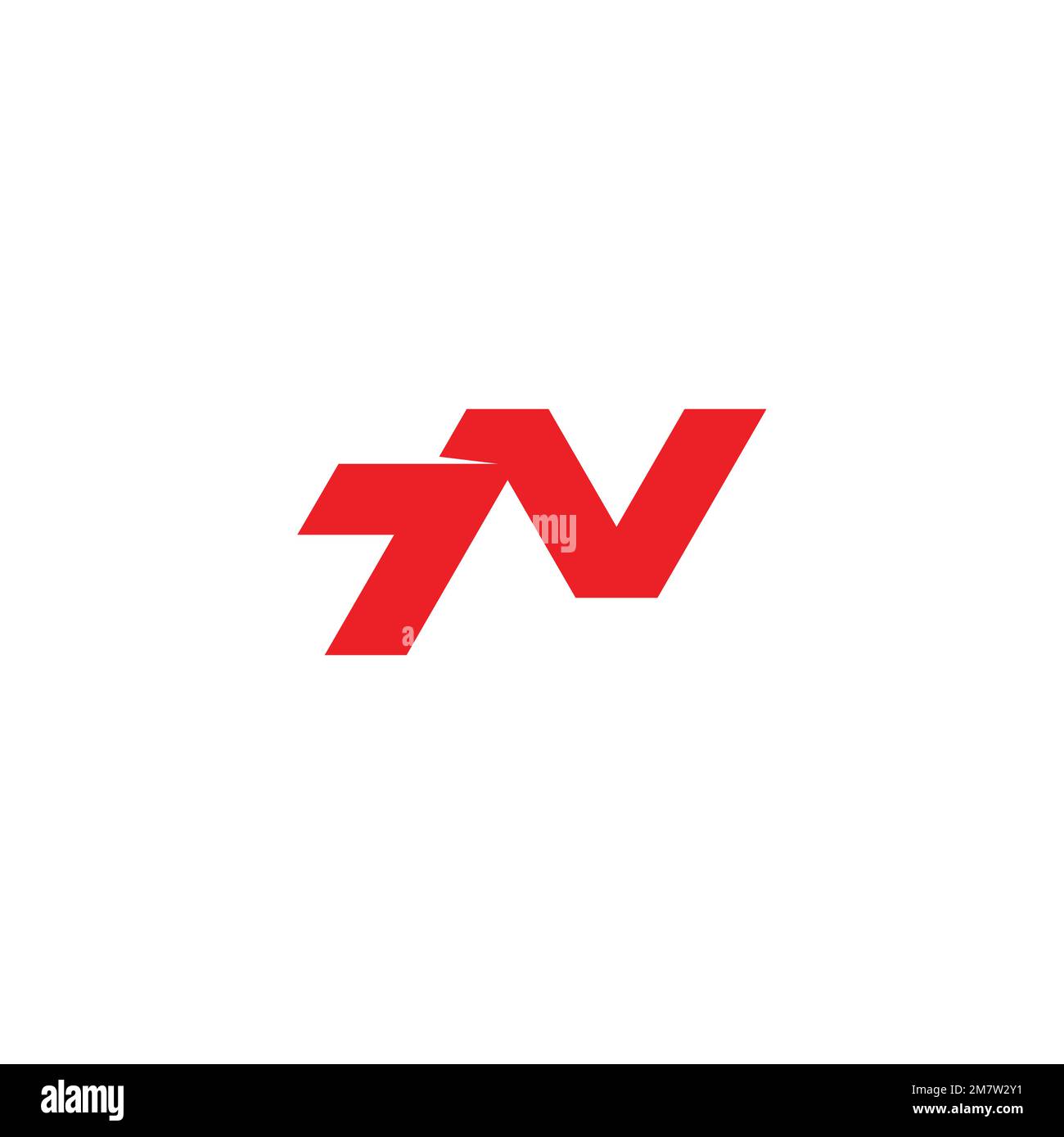 letter n7 simple red arrow logo vector Stock Vector Image & Art - Alamy