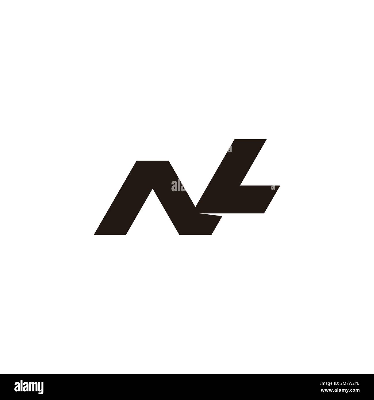 letter nl simple geometric logo vector Stock Vector Image & Art - Alamy