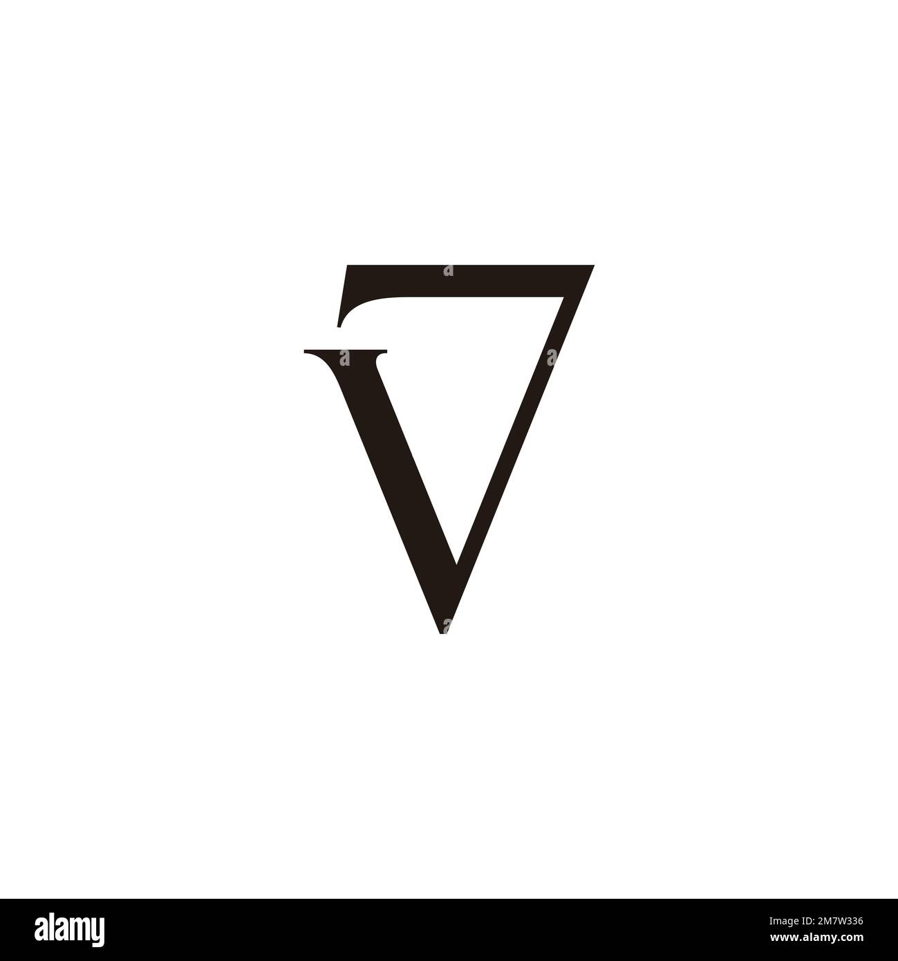 letter v7 simple geometric logo vector Stock Vector Image & Art - Alamy