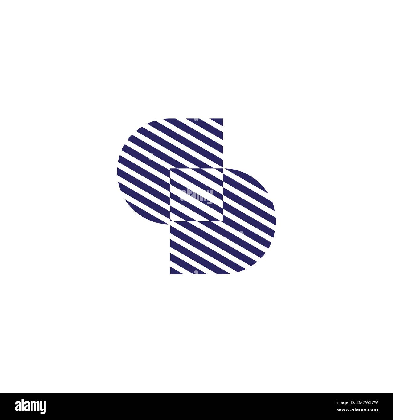 letter s stripes linked square shape logo vector Stock Vector Image ...