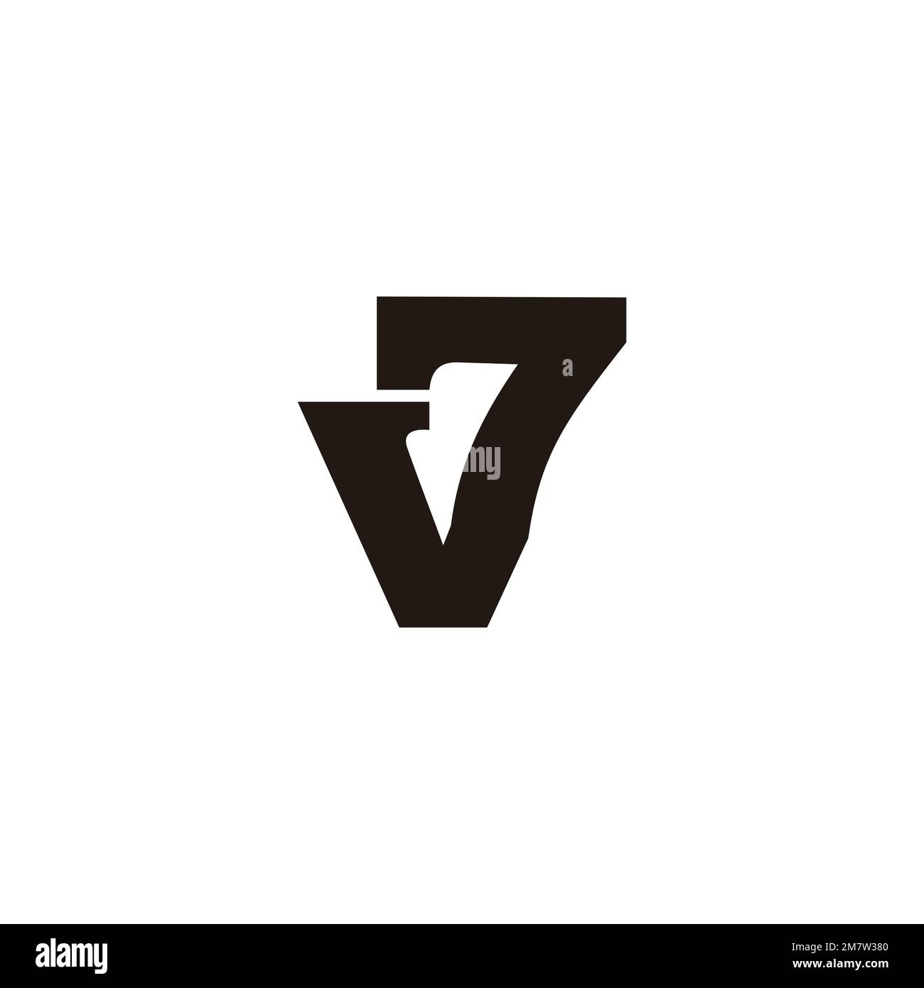 letter v7 bold simple logo vector Stock Vector Image & Art - Alamy