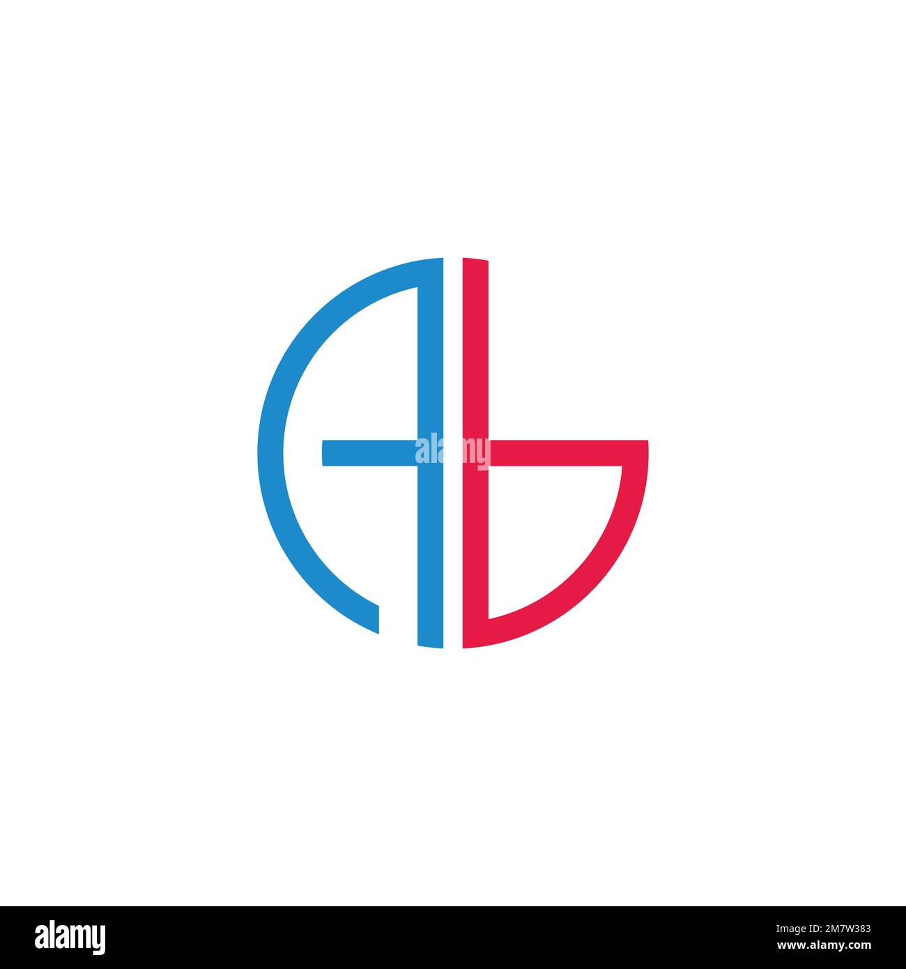 letter ab circle colors geometric logo vector Stock Vector Image & Art ...