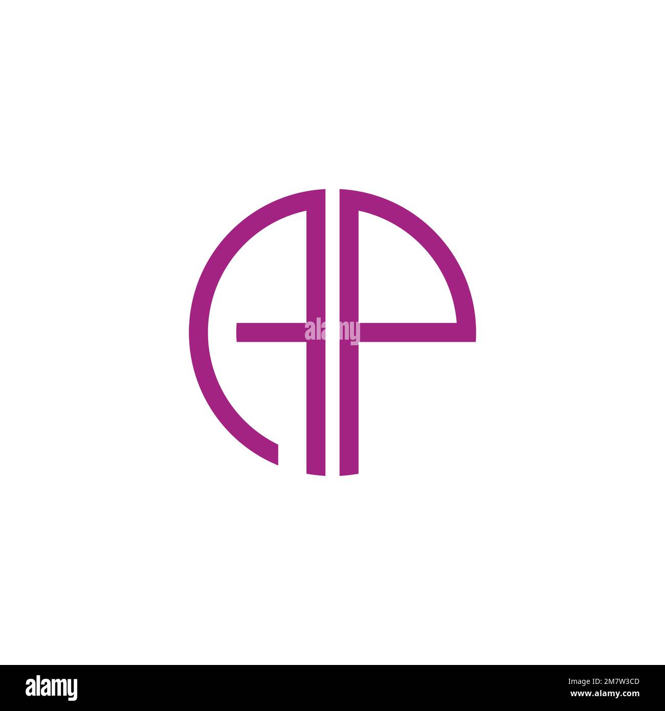 letter ap purple circle logo vector Stock Vector Image & Art - Alamy