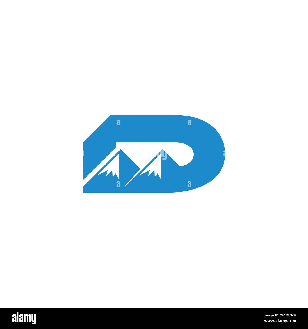 letter d blue sky snow mountain logo vector Stock Vector Image & Art ...