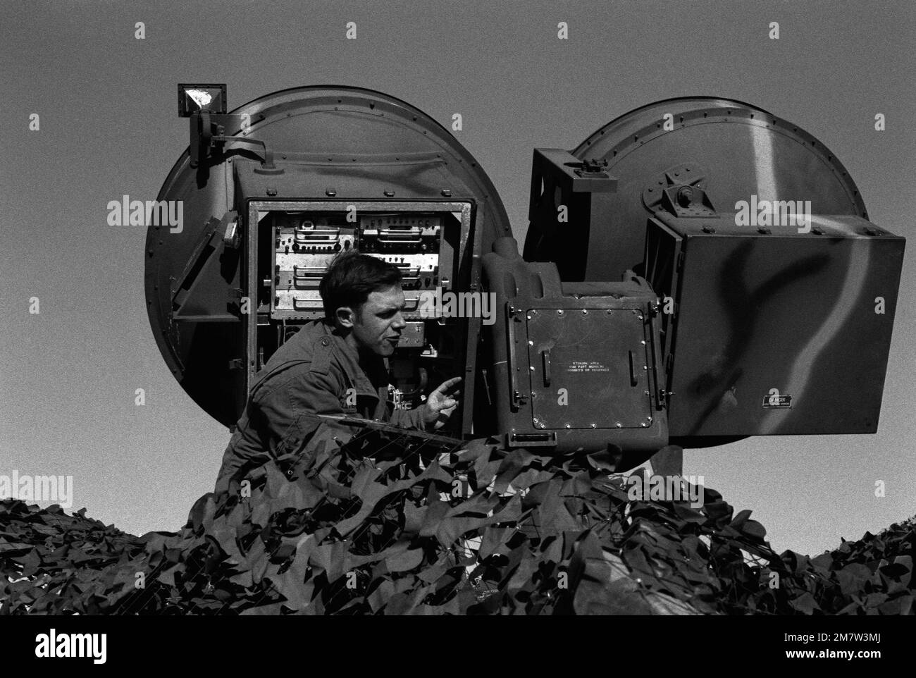 PFC Thomas Caldwell from Fort Lewis, Washington, completes the set up ...