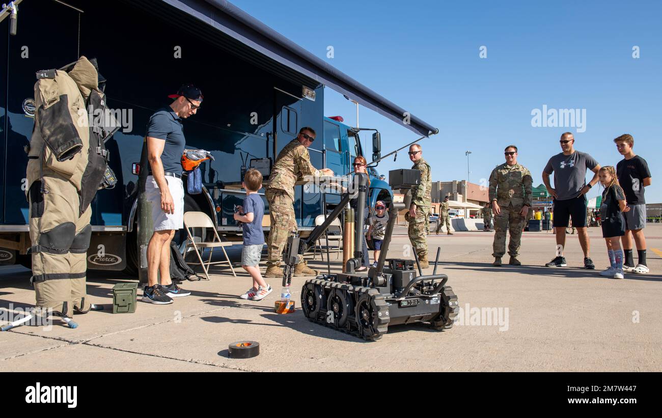 Airmen from the 56th Civil Engineer Squadron Explosive Ordnance ...