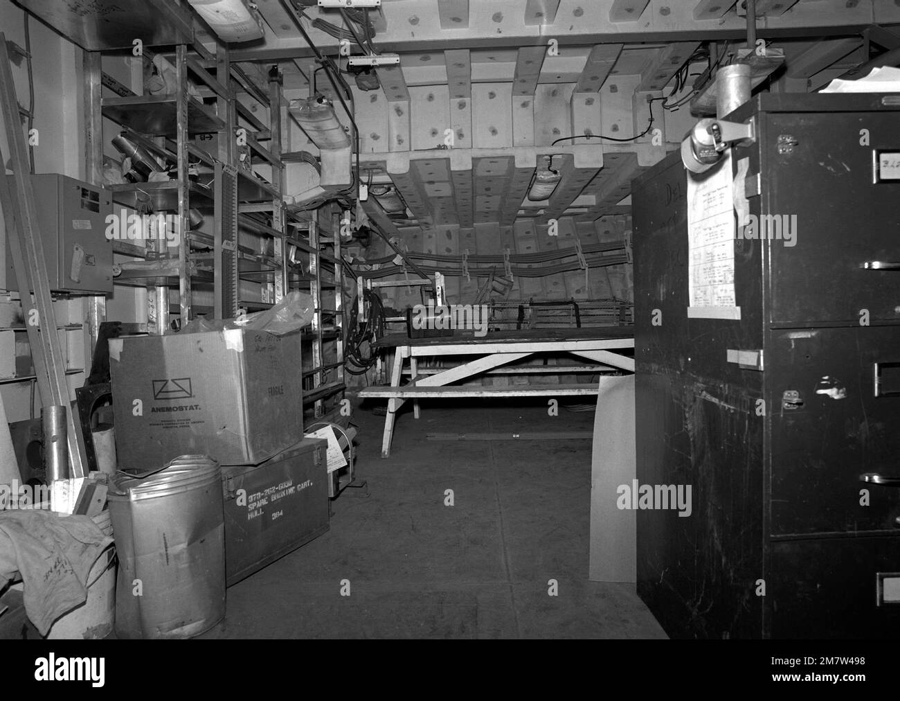 The tactical towed array sonar and bathythermograph room aboard the ...