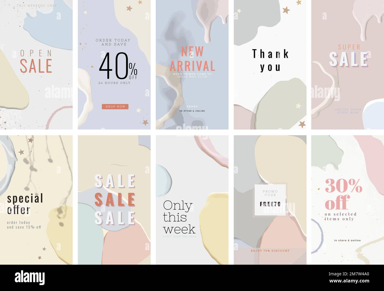 Fashion sale template collection vector Stock Vector Image & Art - Alamy