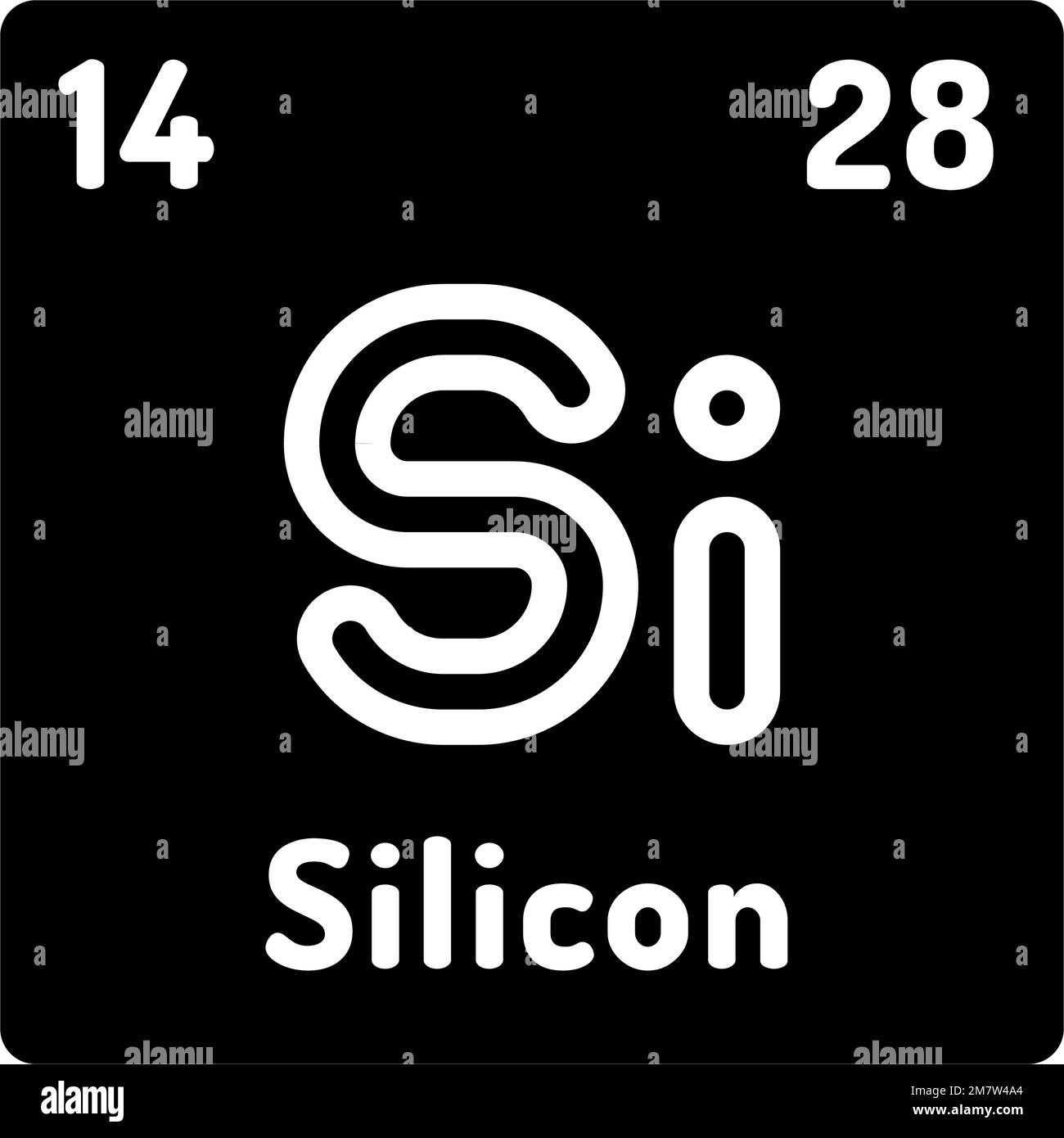 silicon chemical element glyph icon vector illustration Stock Vector ... silicon chemical element glyph icon vector illustration Stock Vector ...