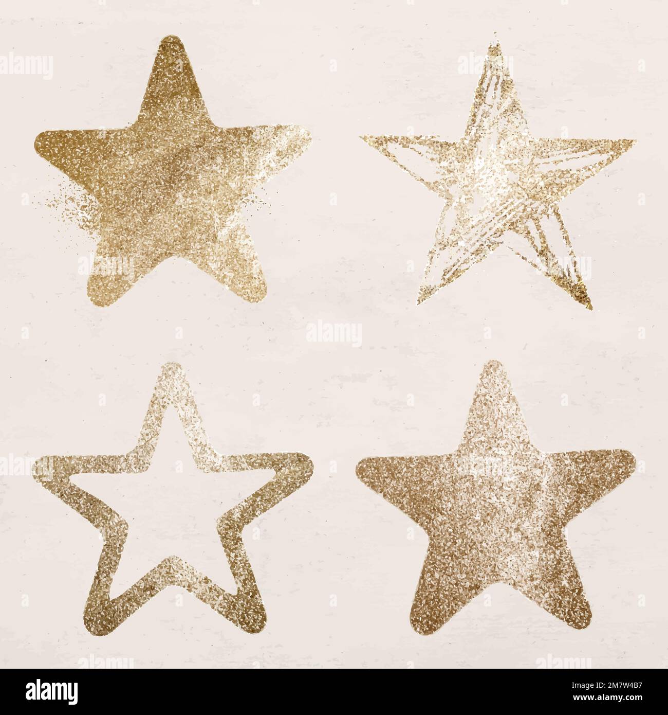 Glittery gold star icon vector set Stock Vector Image & Art - Alamy