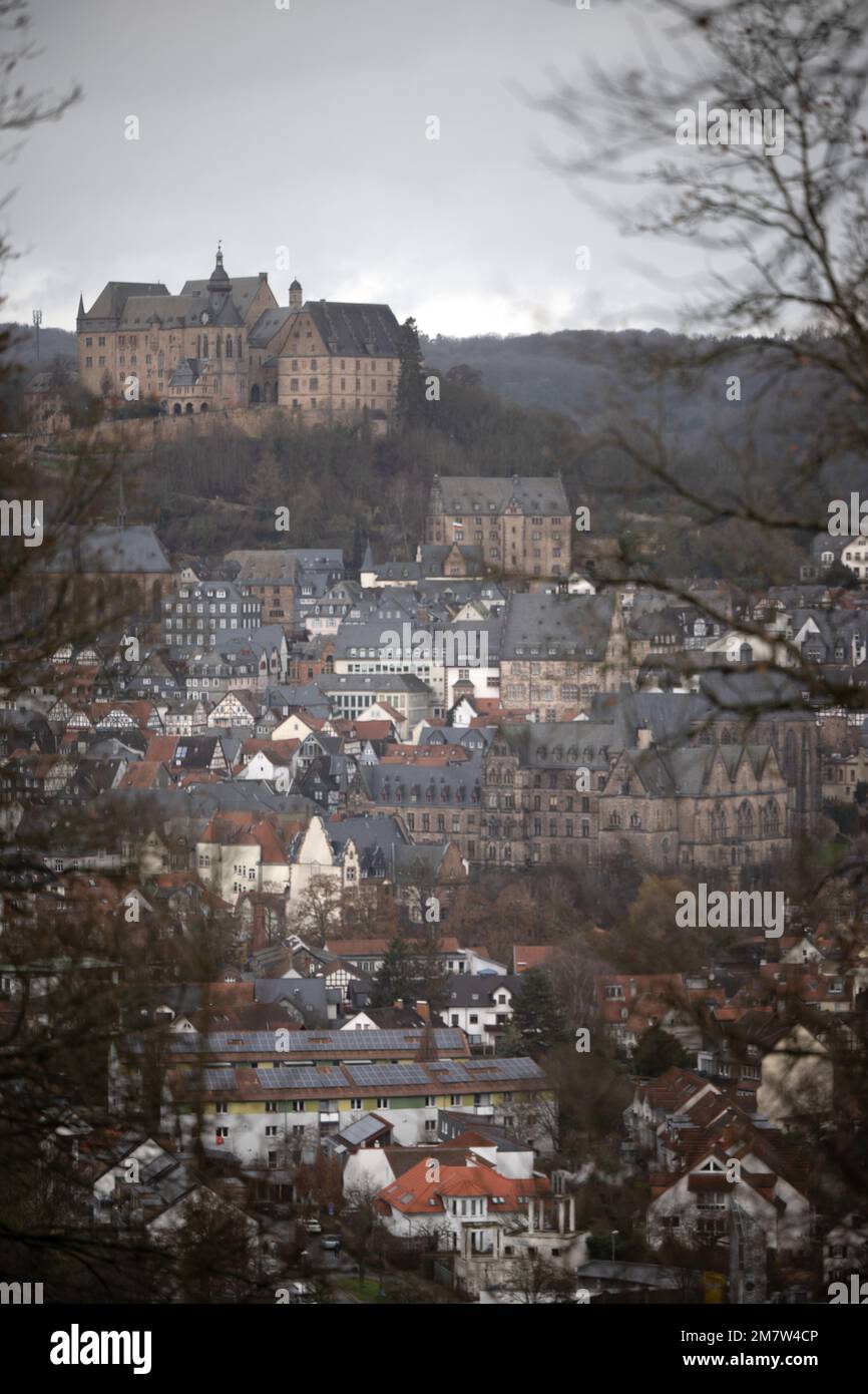 Marburg, Germany. 10th Jan, 2023. City view of Marburg with Landgrave's ...