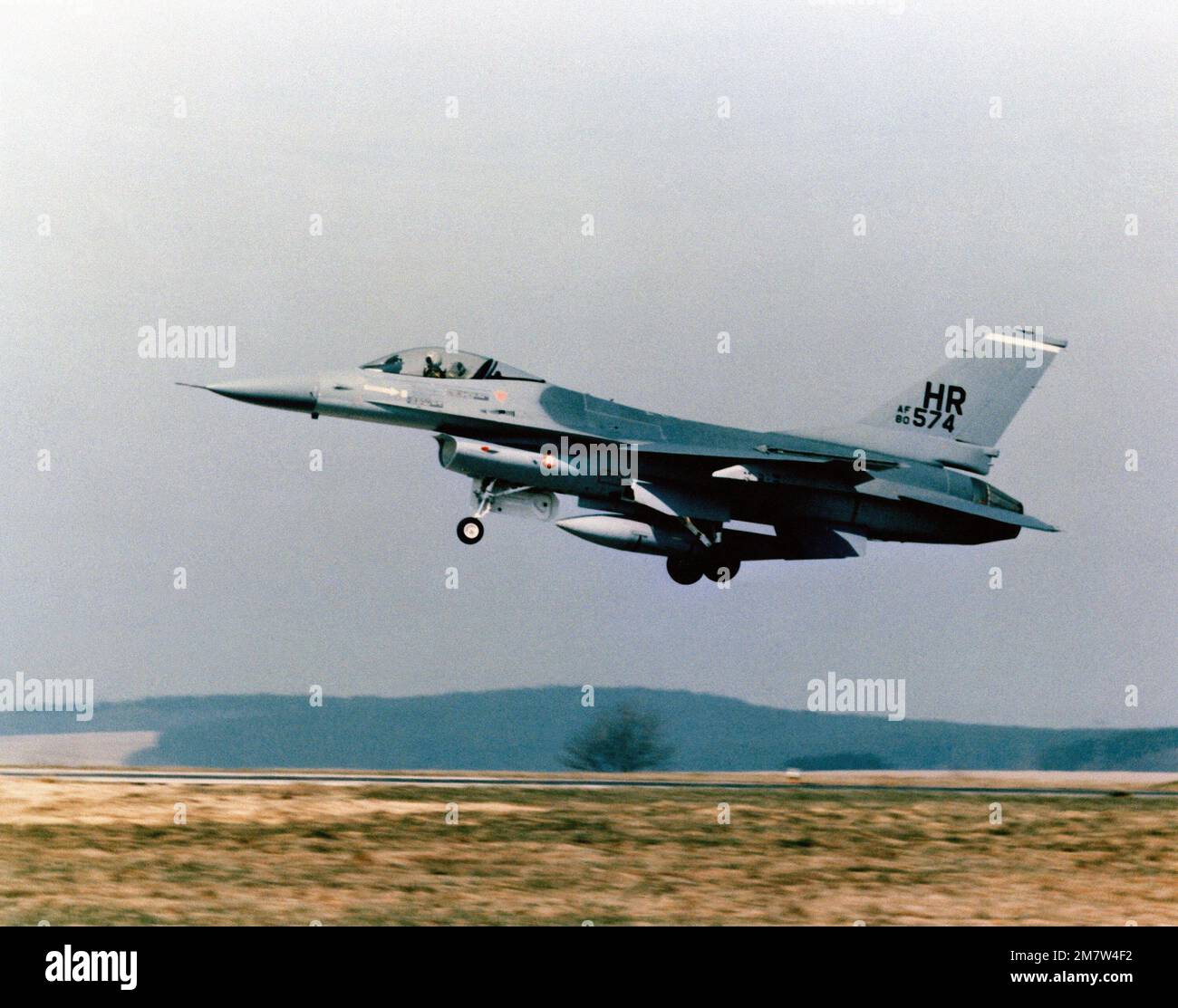 Left side view of an F-16 Fighting Falcon aircraft from the 50th ...