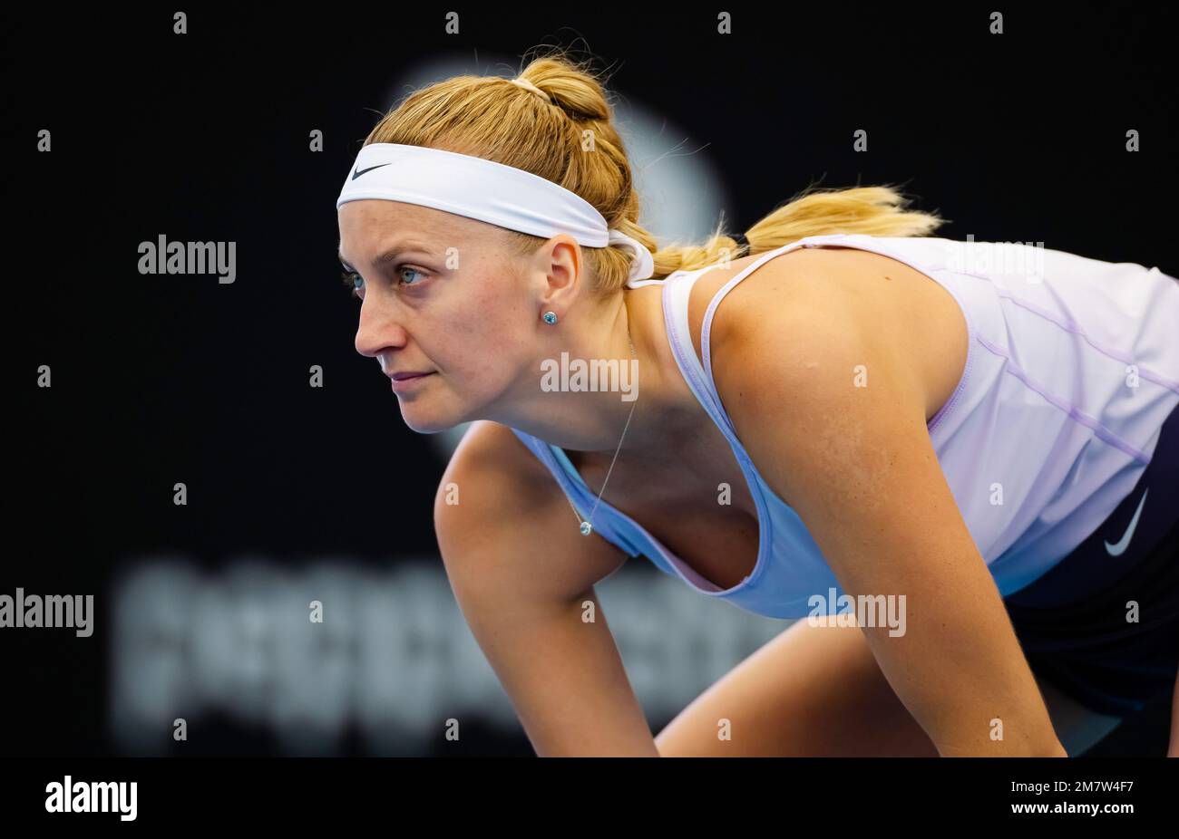 Petra Kvitova of the Czech Republic in action during the first round of the 2023 Adelaide ...