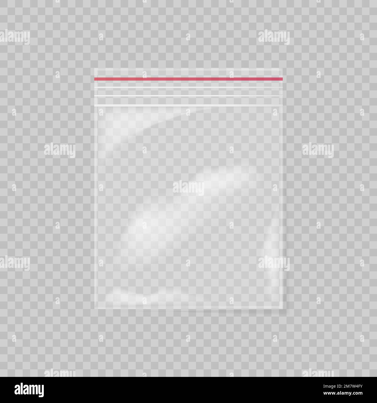 Plastic bag isolated on transparent background. Empty transparent ...
