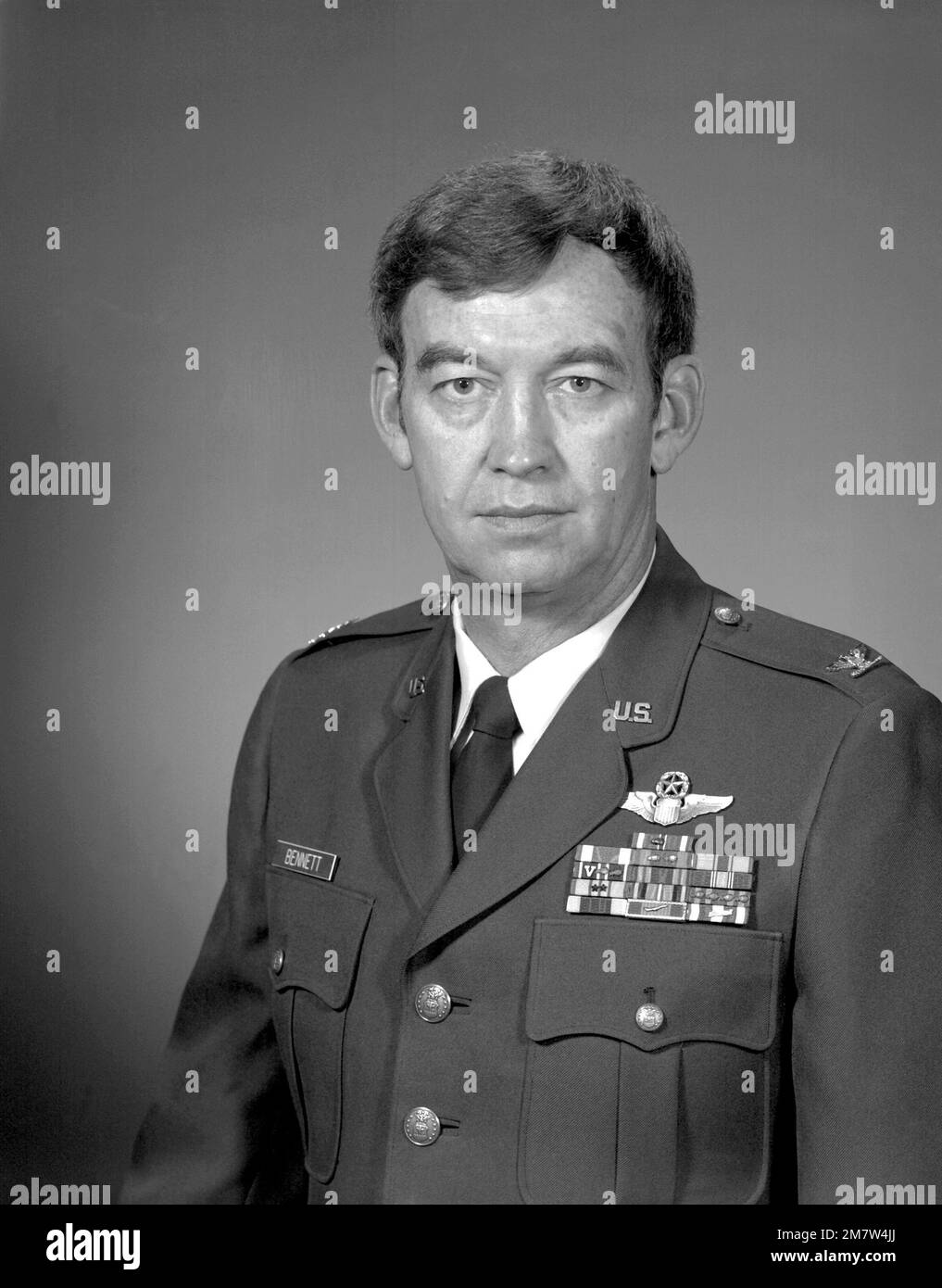 COL Richard O. Bennett, USAF (uncovered). Country: Unknown Stock Photo ...