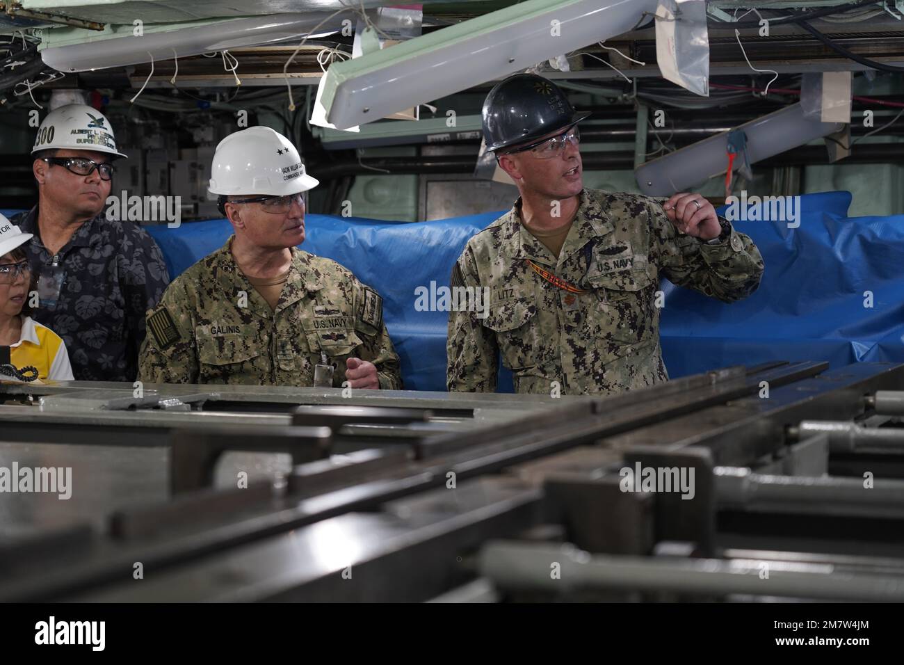 Vice Adm. Bill Galinis, (third from left) Commander of Naval Sea ...
