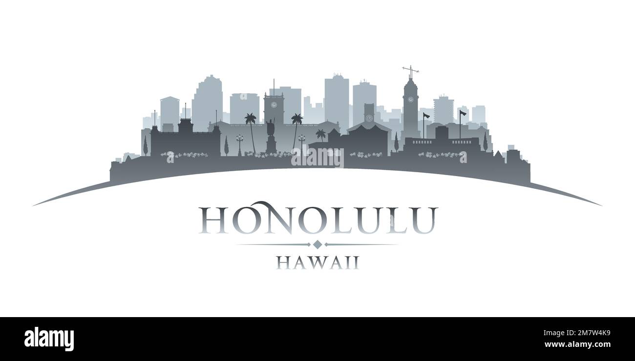 Honolulu Skyline Drawing