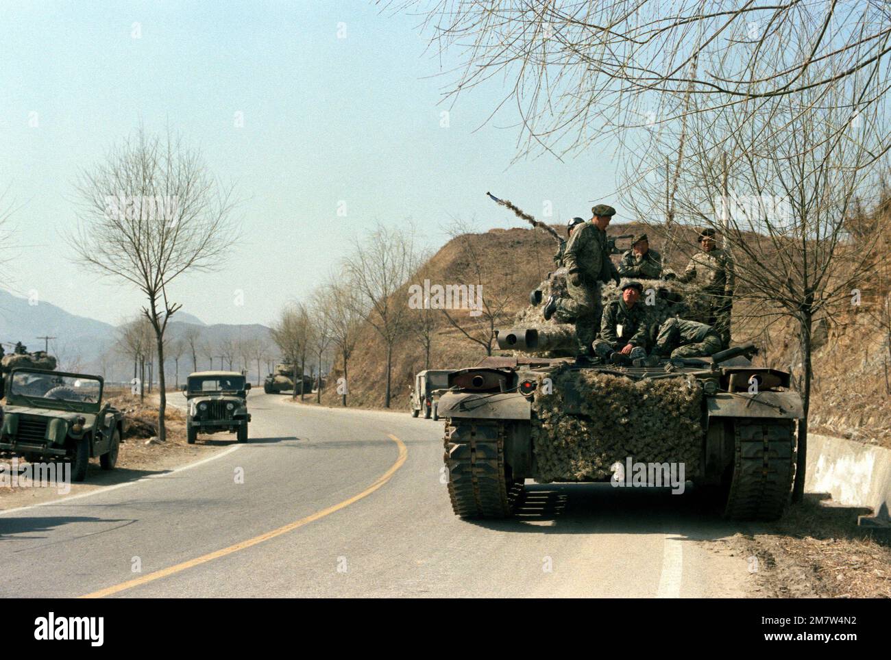 Members of the 2nd Republic of Korea Army Tank Battalion, with an M-47 ...
