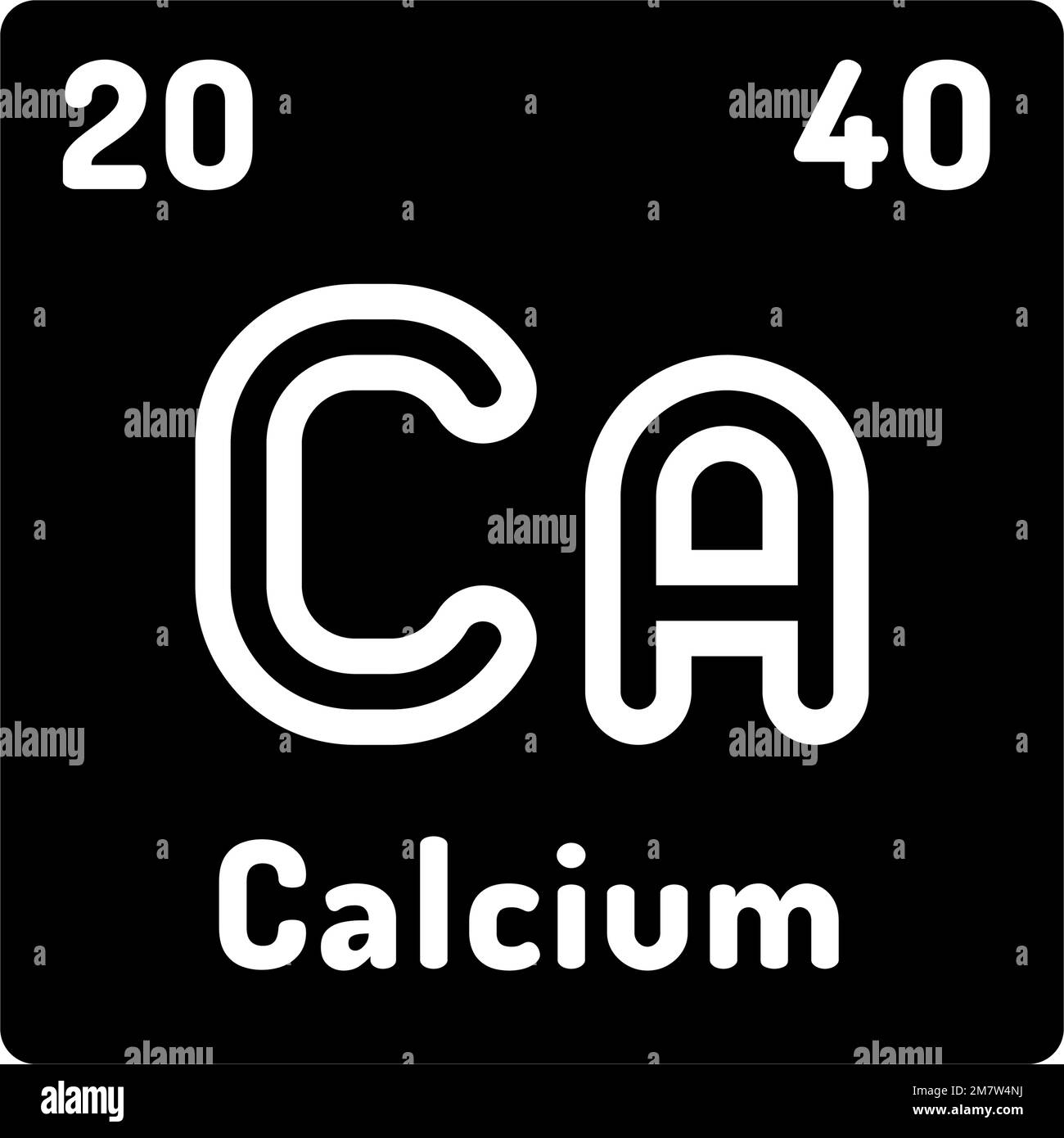 calcium chemical element glyph icon vector illustration Stock Vector ...