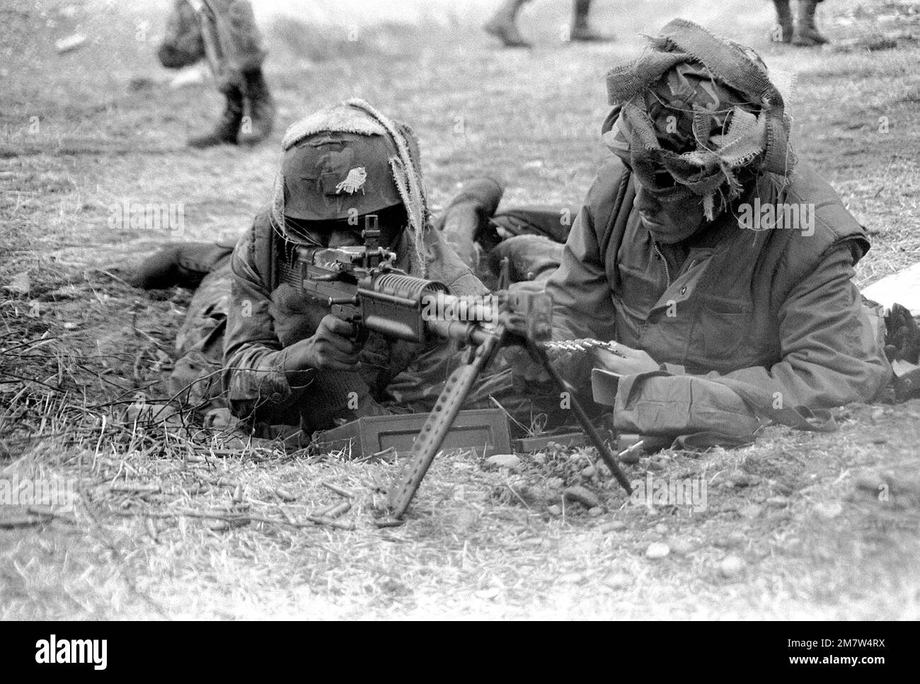 Marines fire rounds from an M-60 machine gun during exercise Team ...