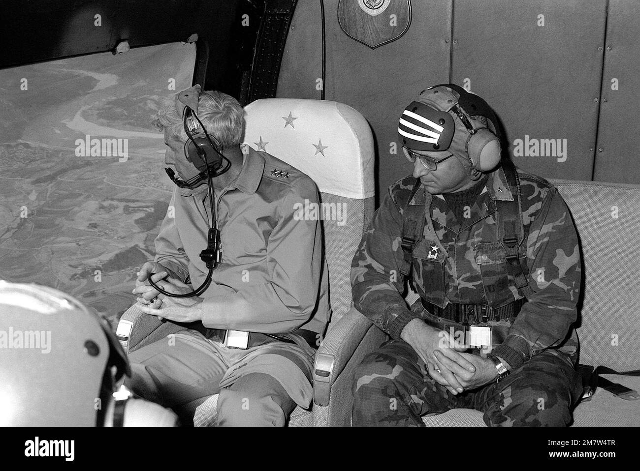 VADM M. Staser Holcomb, commander, 7th Fleet, and BGEN Godfrey, 3rd ...