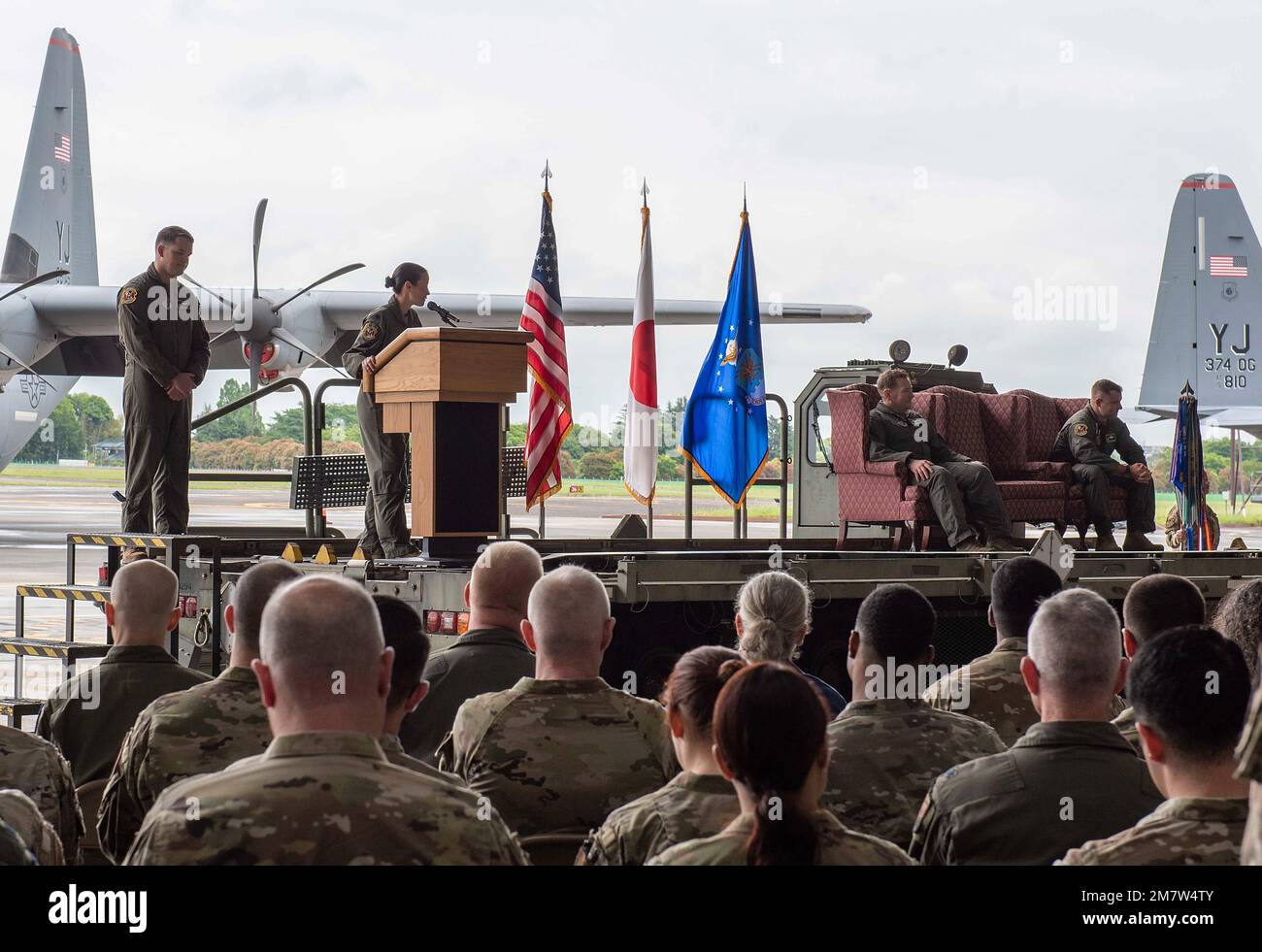 Lt. Col. Kira Coffey, 36th Airlift Squadron outgoing commander ...