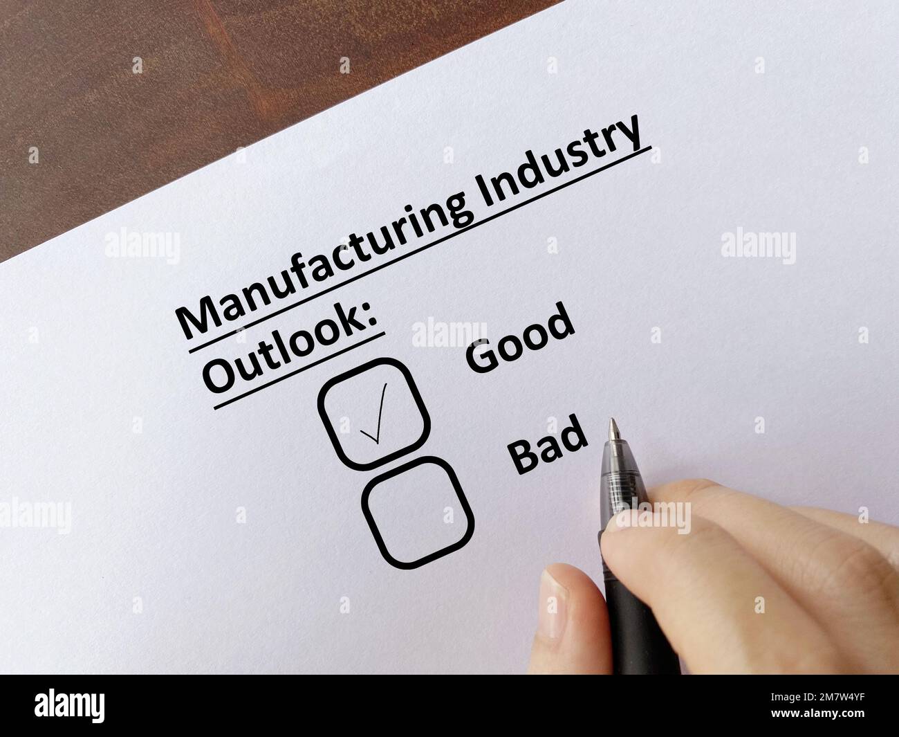 One person is answering question about industry. He thinks the outlook ...