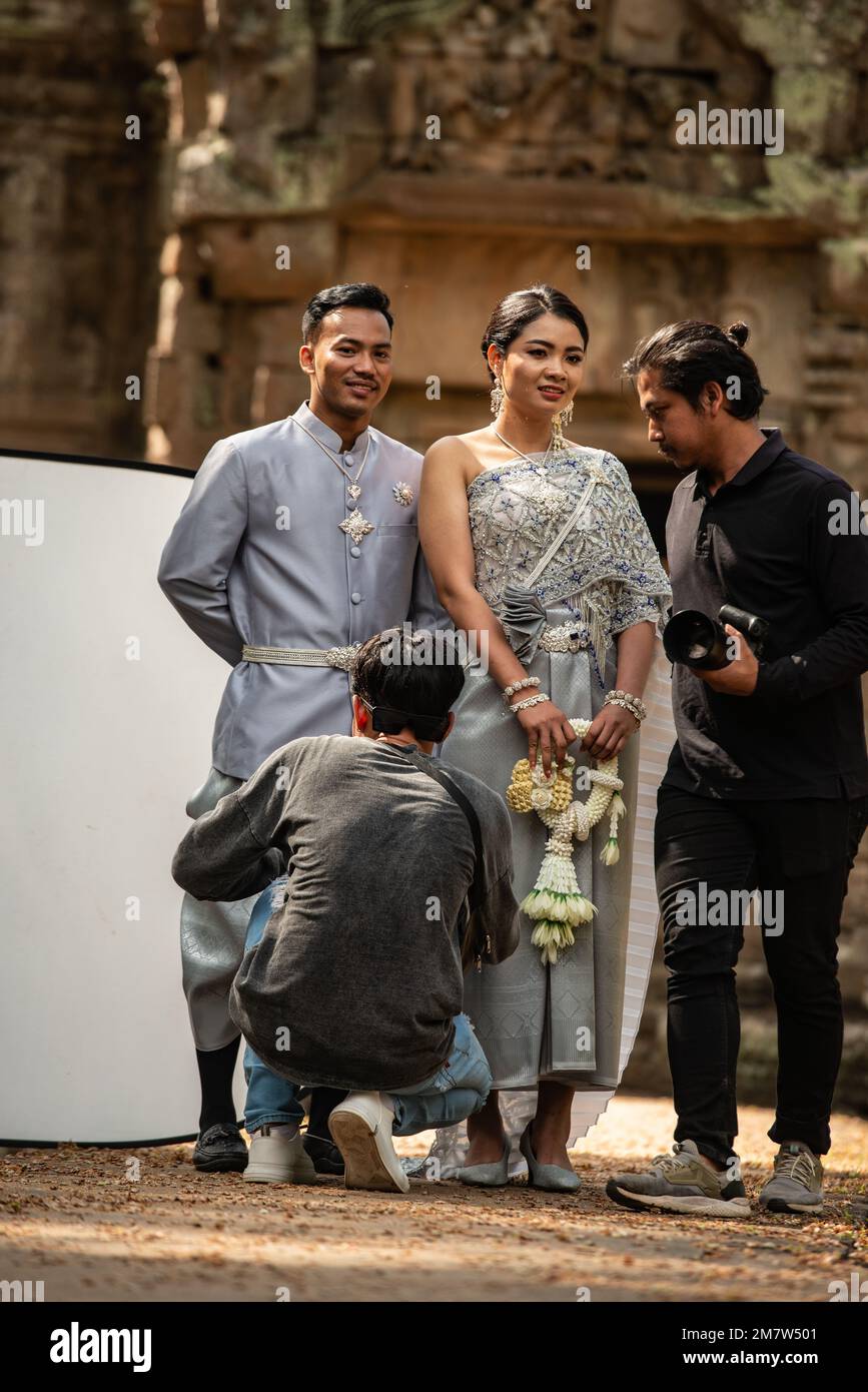 Chau Say Tevado temple - Wedding Photography Stock Photo - Alamy