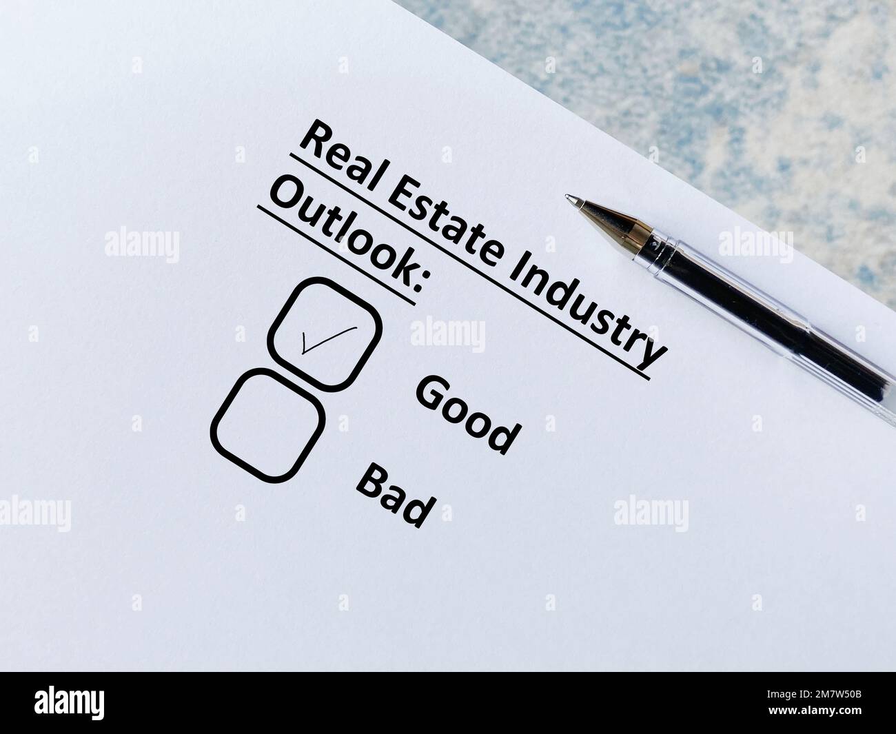 One person is answering question about industry. He thinks the outlook ...