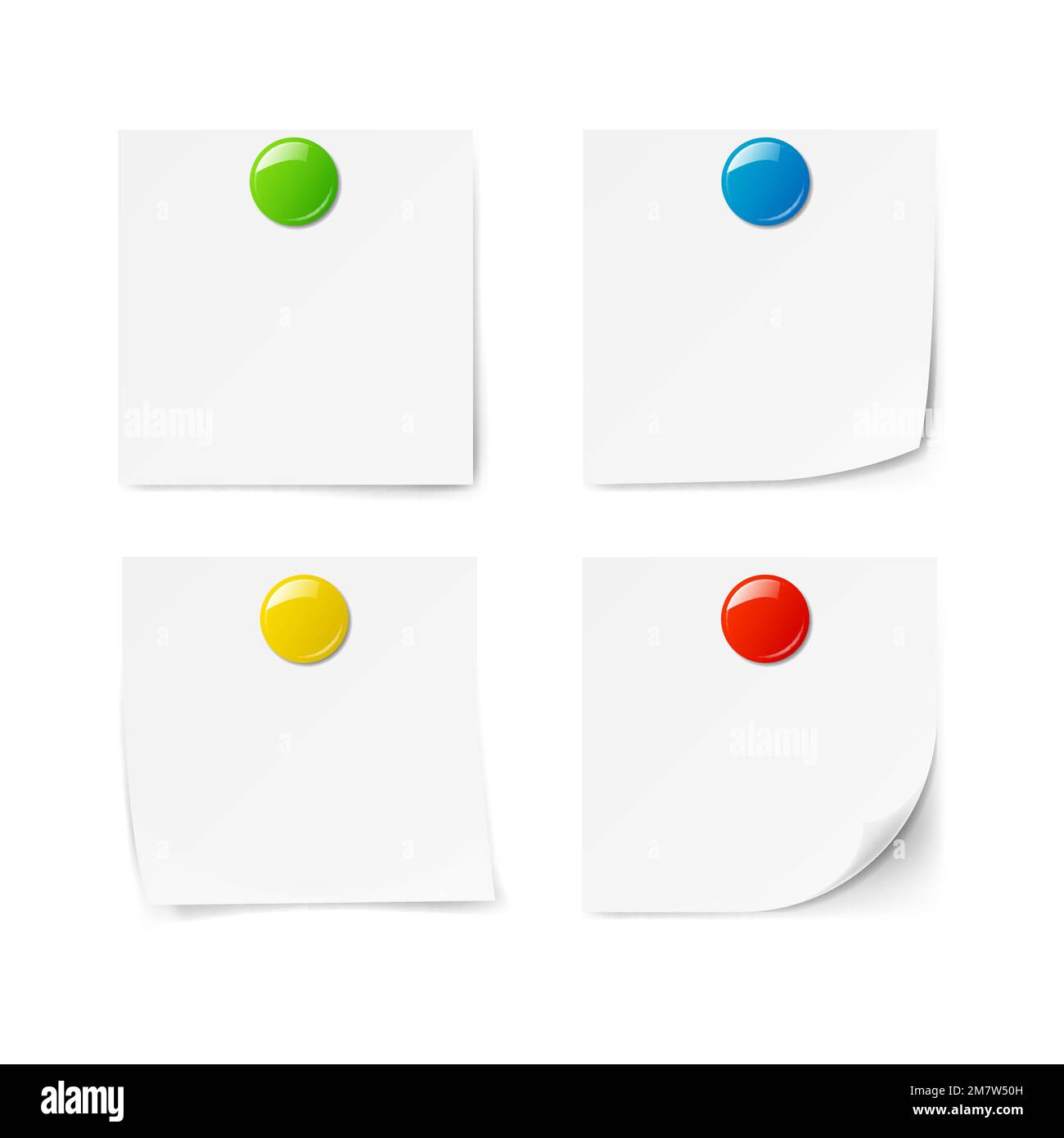 Colored magnets isolated on white background. Vector illustration Stock ...