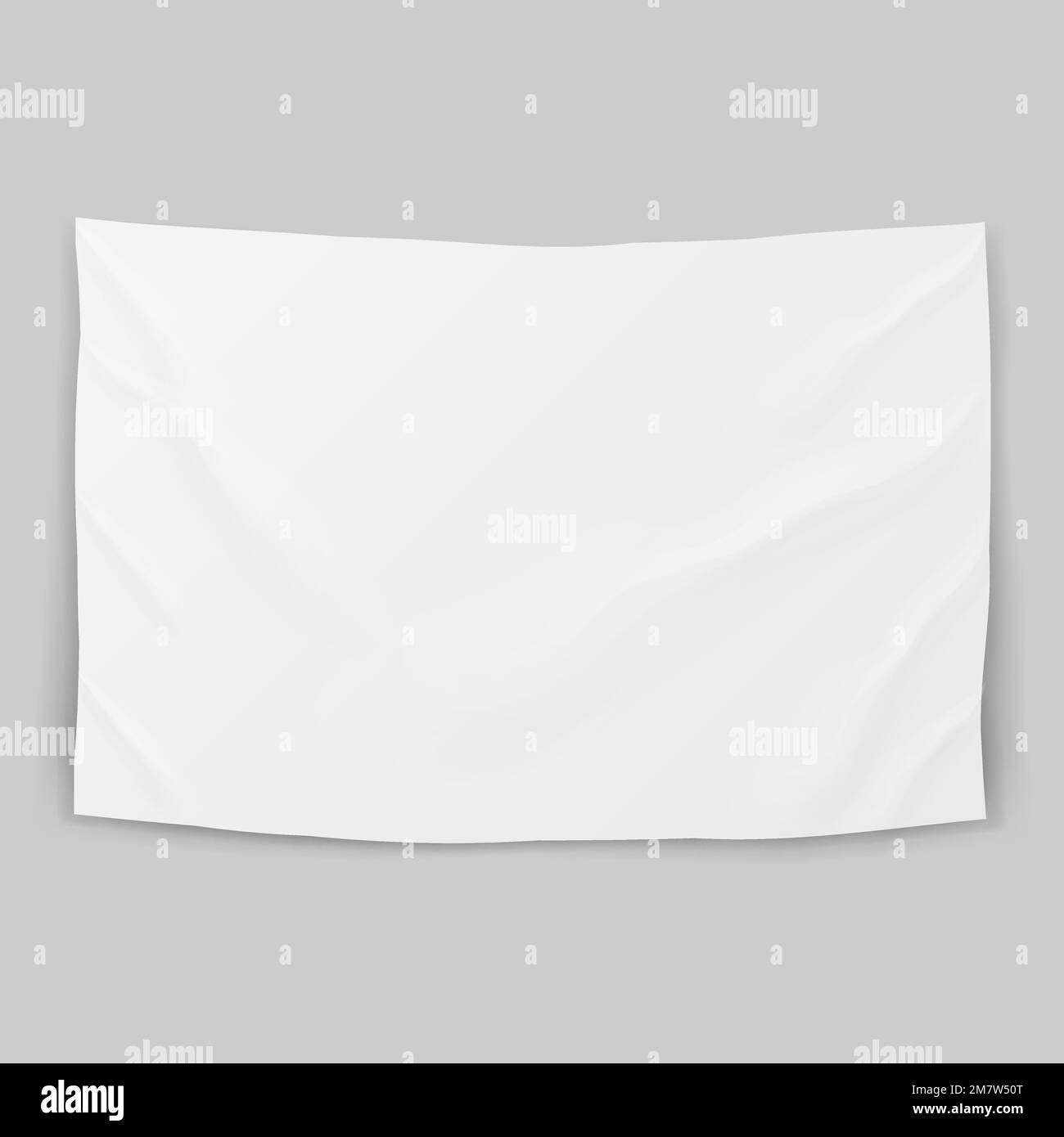 Hanging Clear White Flag Template isolated on background. Vector ...